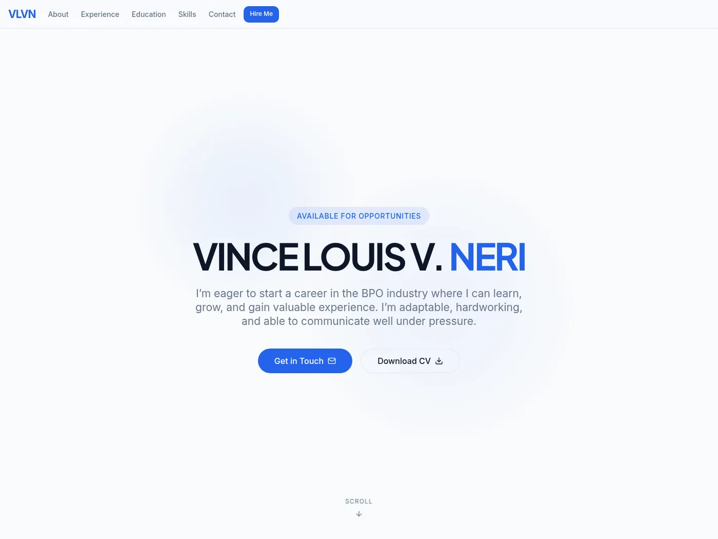 Vince Neri Professional Site