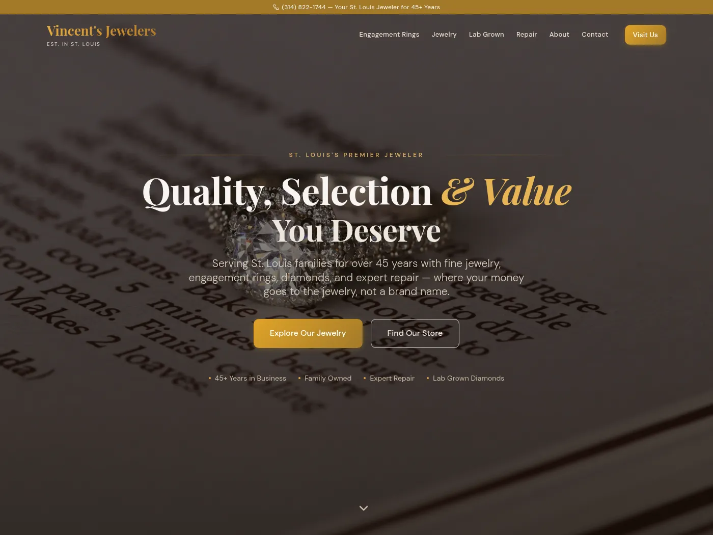 Vincent's Jewelers Site