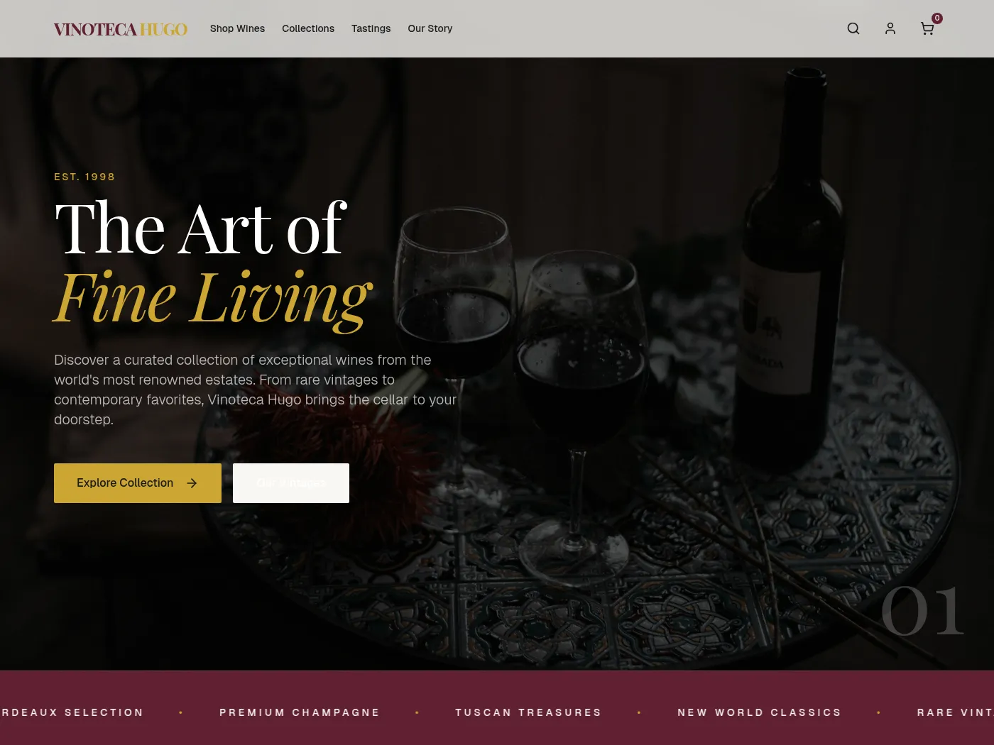 Vinoteca Hugo Redesign