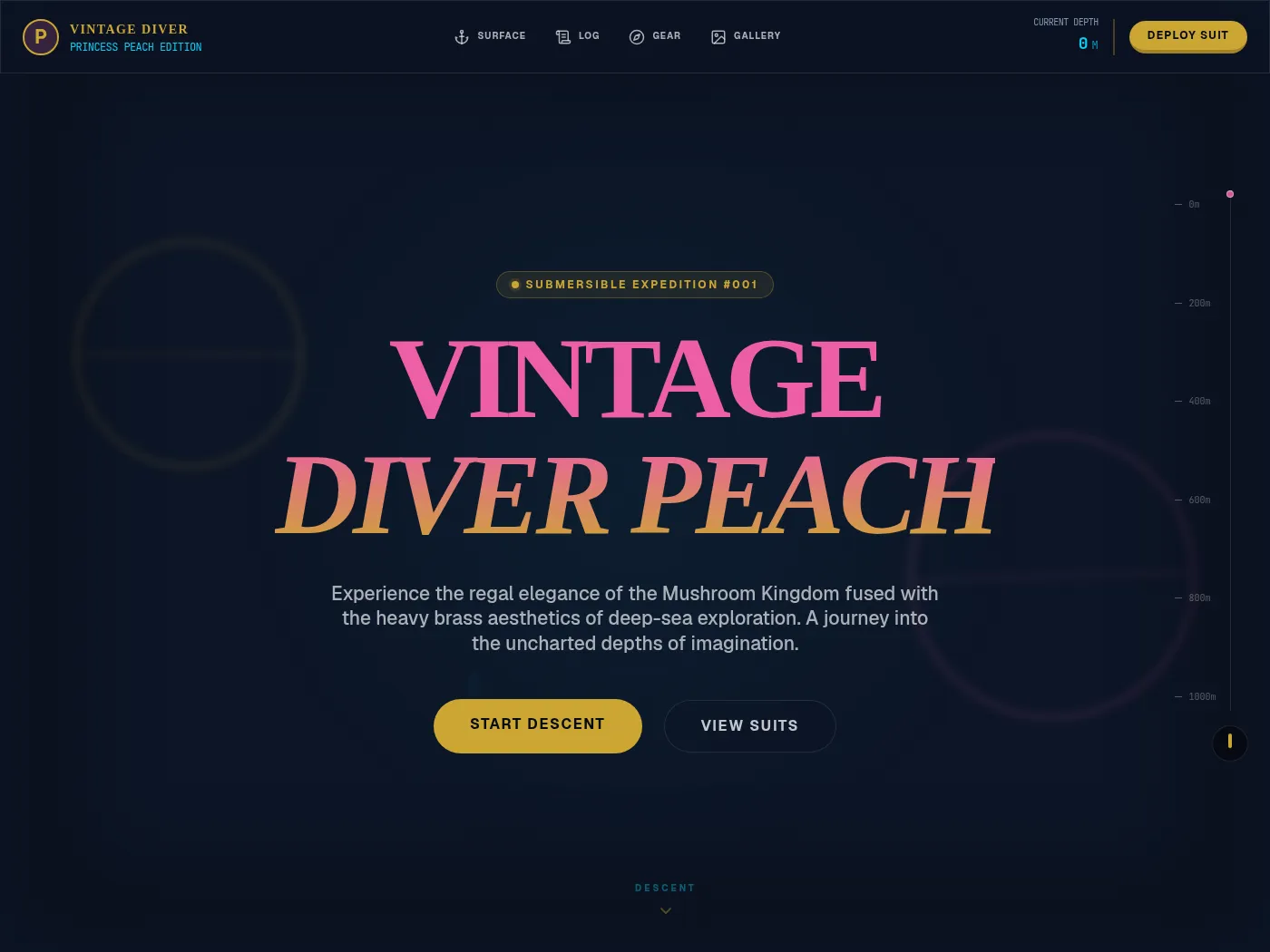 Vintage Diver Peach