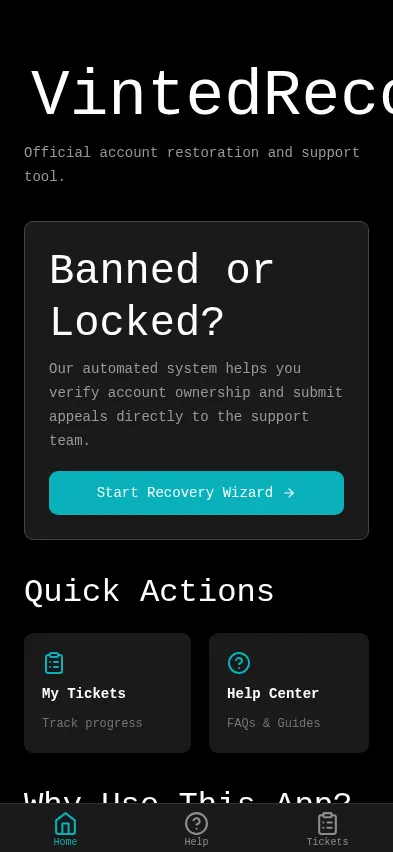 Vinted Account Recovery