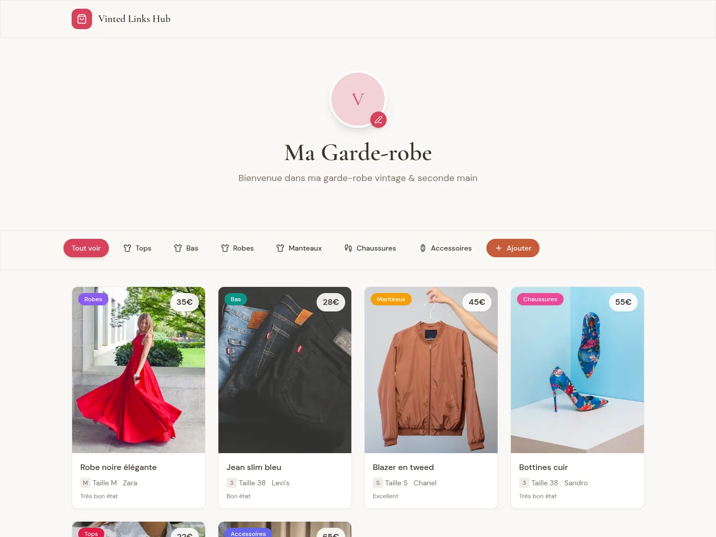 Vinted Links Hub