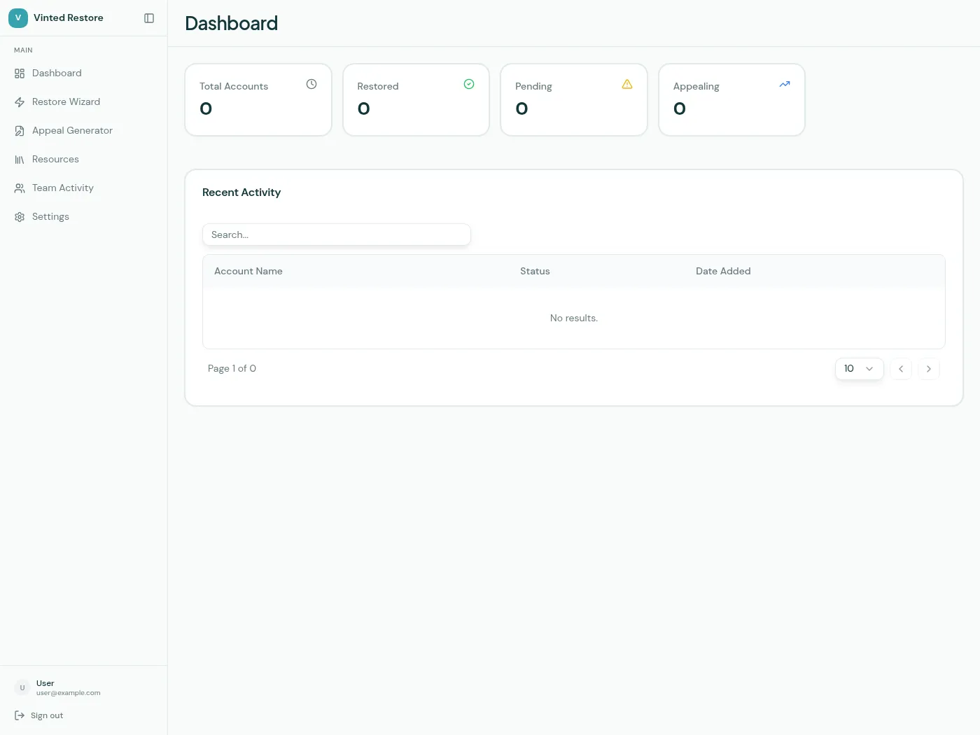Vinted Account Restore