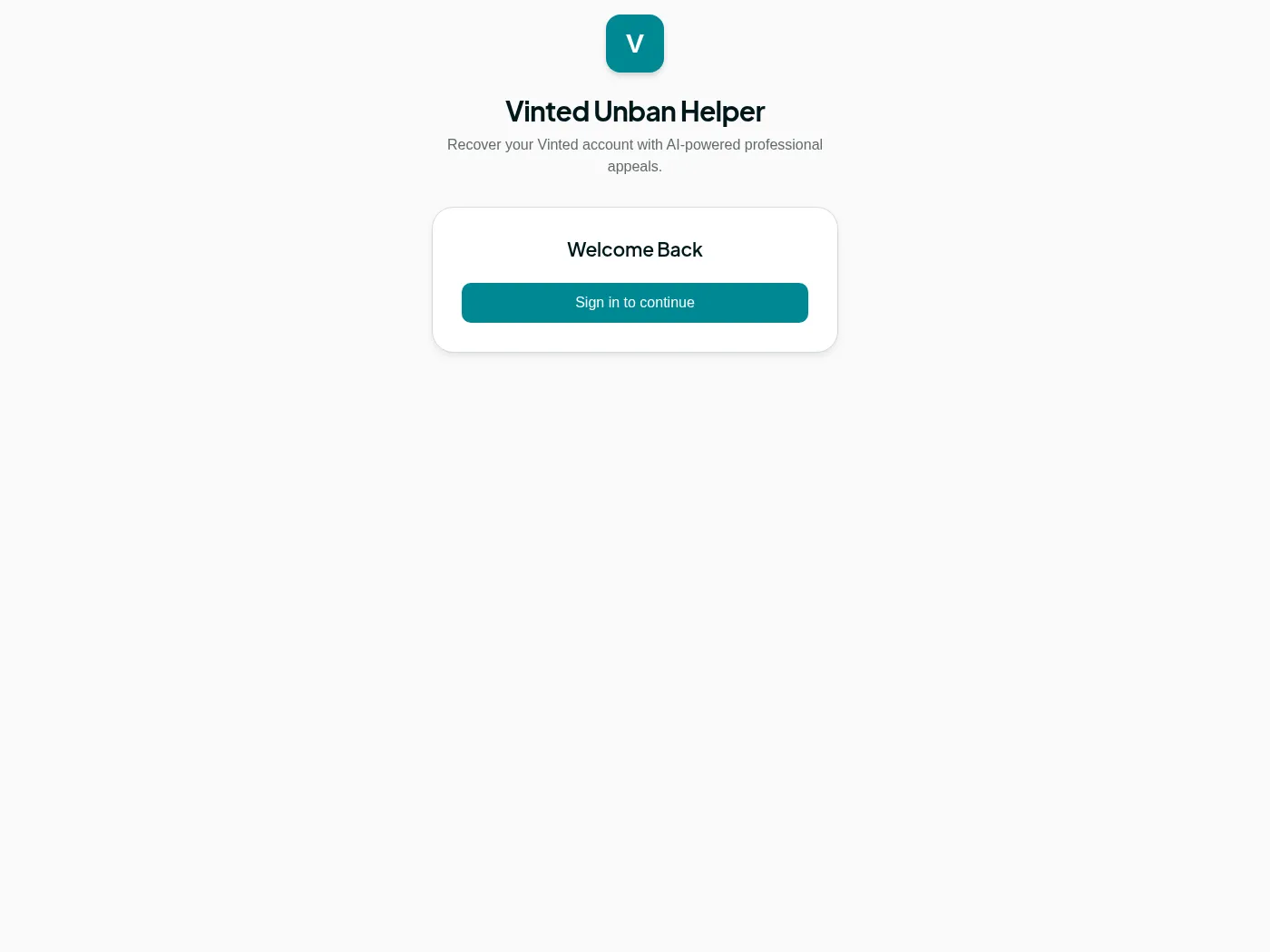 Vinted Unban Helper