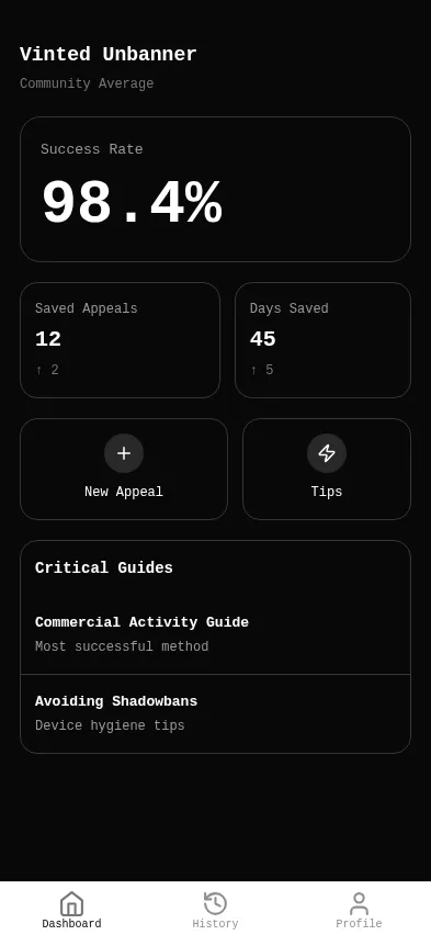 Vinted Unbanner App