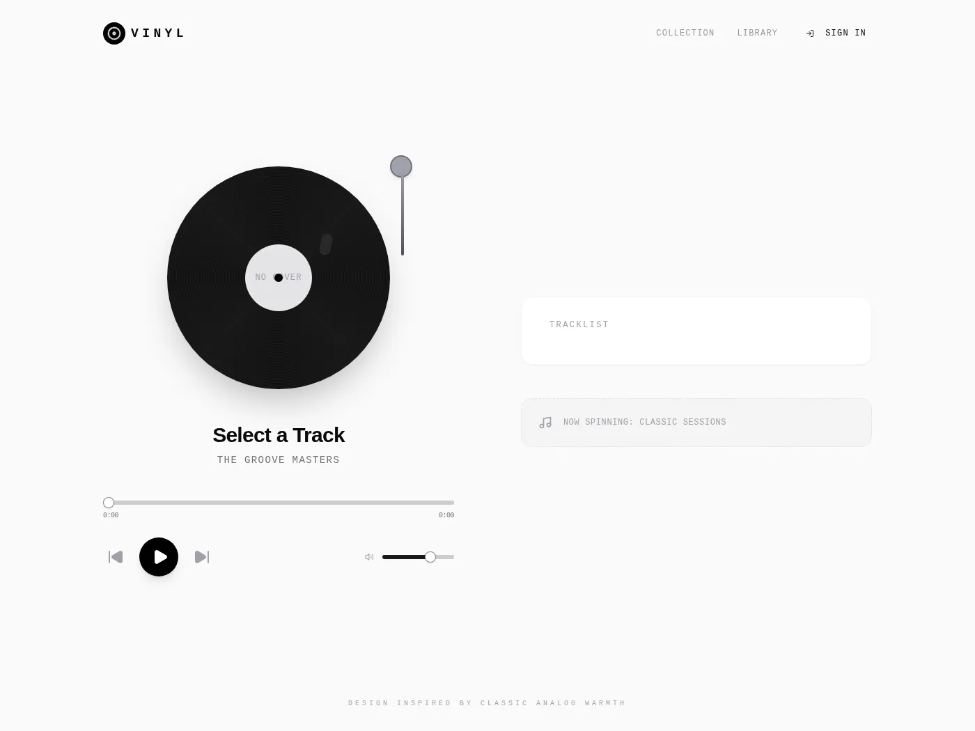 Vinyl Music Player