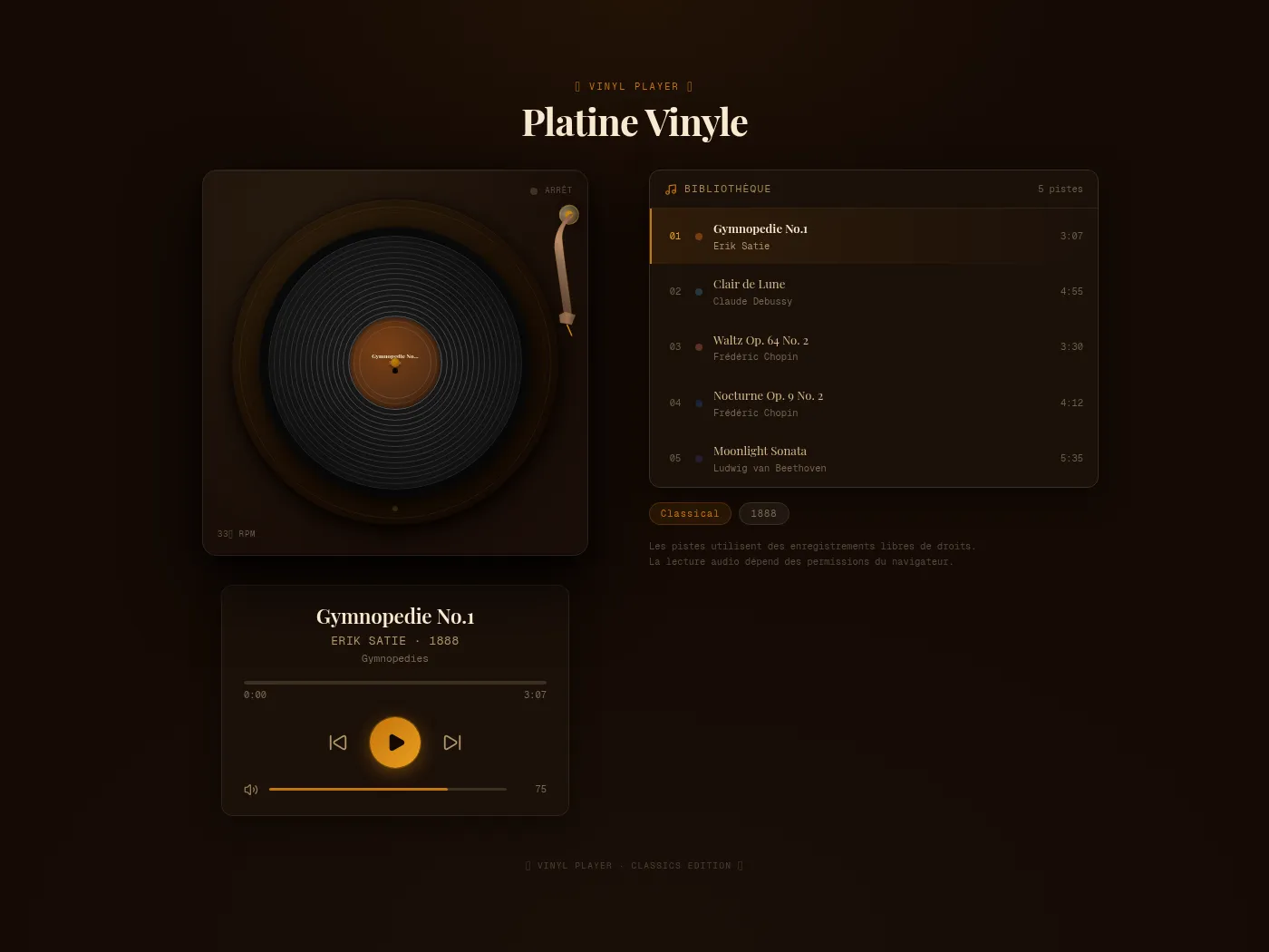 Vinyl Player Web