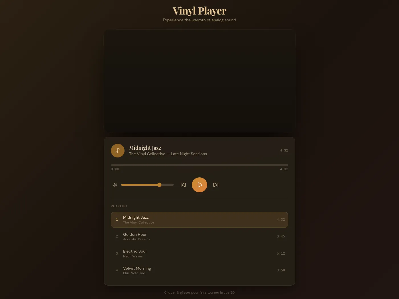 Vinyl Web Player