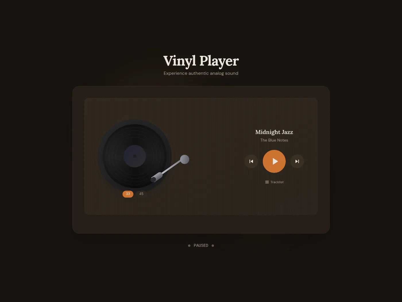 Vinyle 3D Player