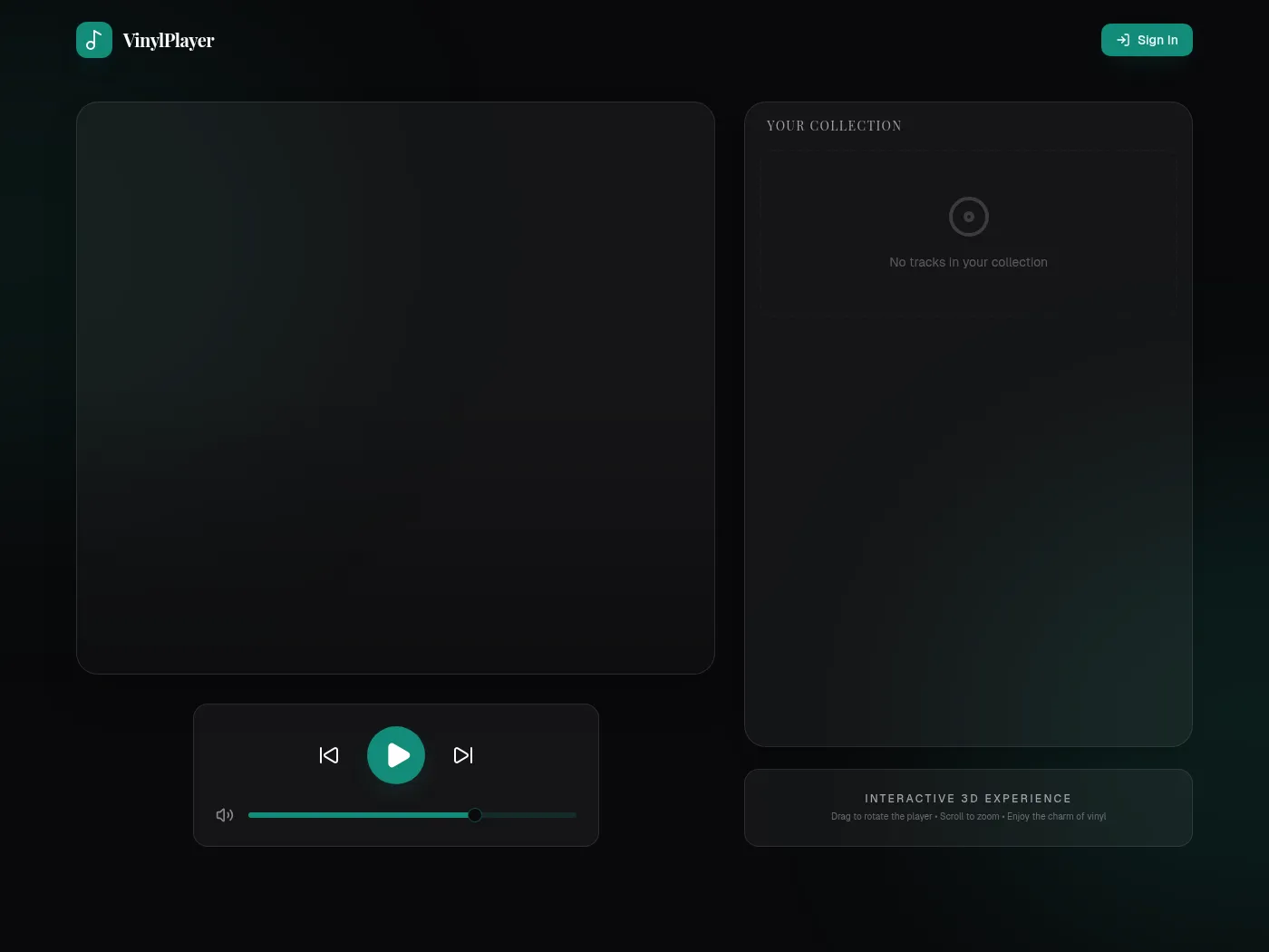 Vinyle 3D Music Player