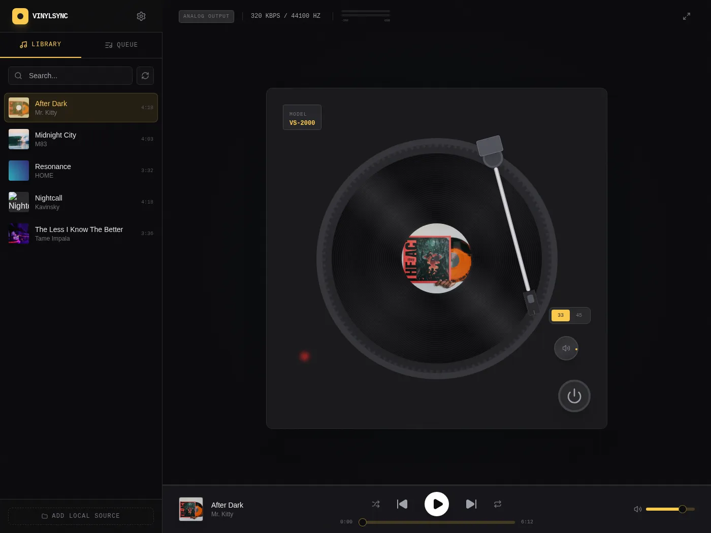 VinylSync Player