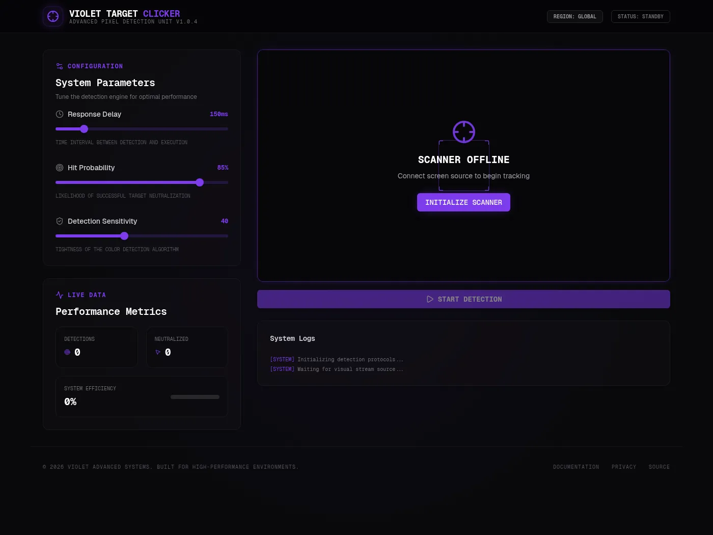 Violet Target Clicker