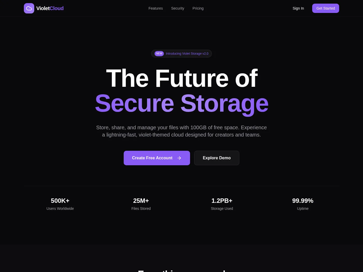 Violet Cloud Storage