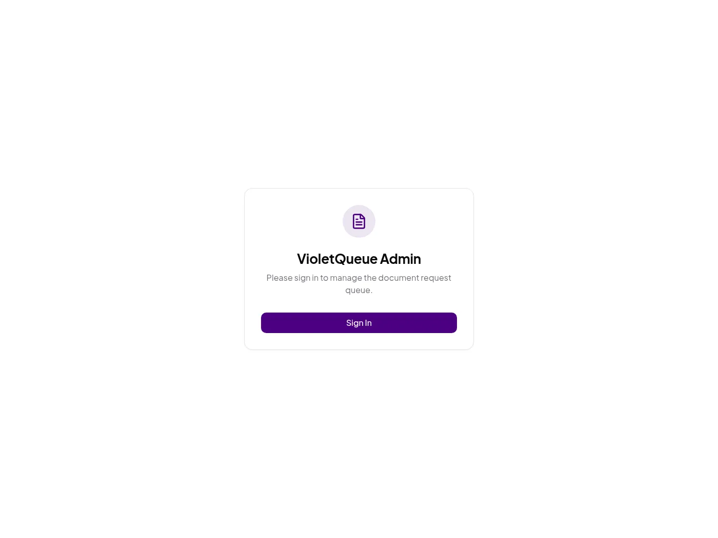 VioletQueue Admin