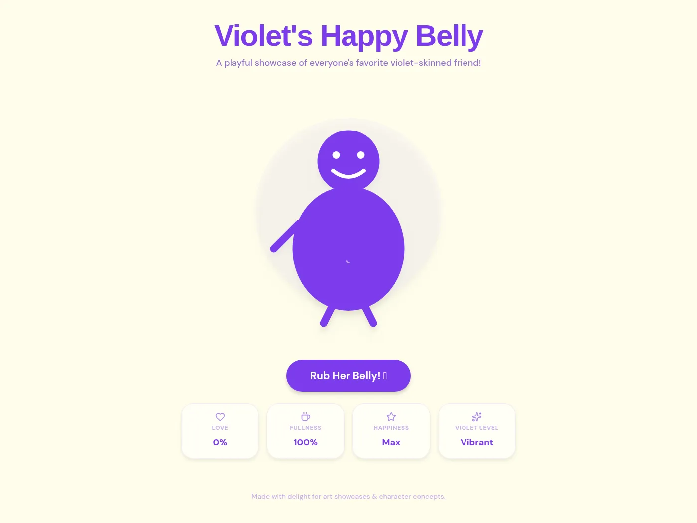 Violet Stick Girl Art