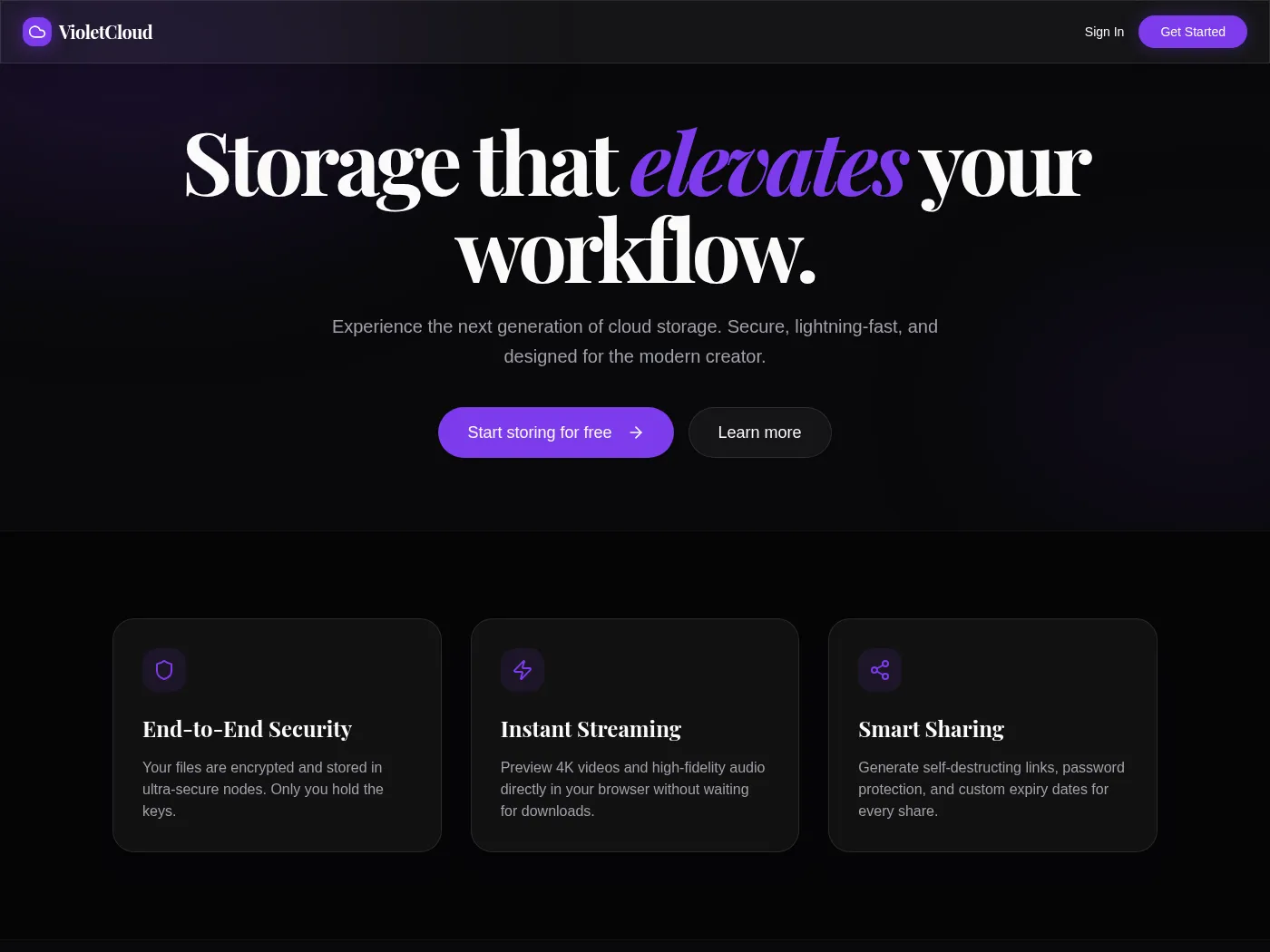 VioletCloud File Storage