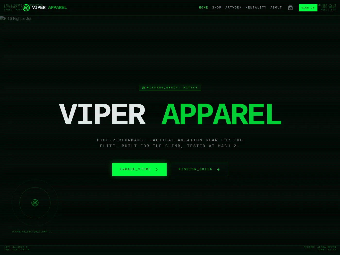 Viper Apparel Ecom Site