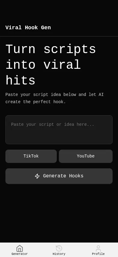 Viral Hook Generator