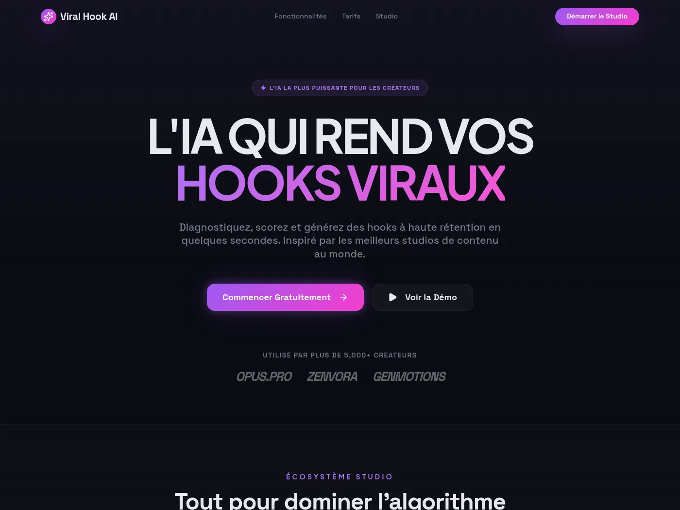 Viral Hook AI Studio