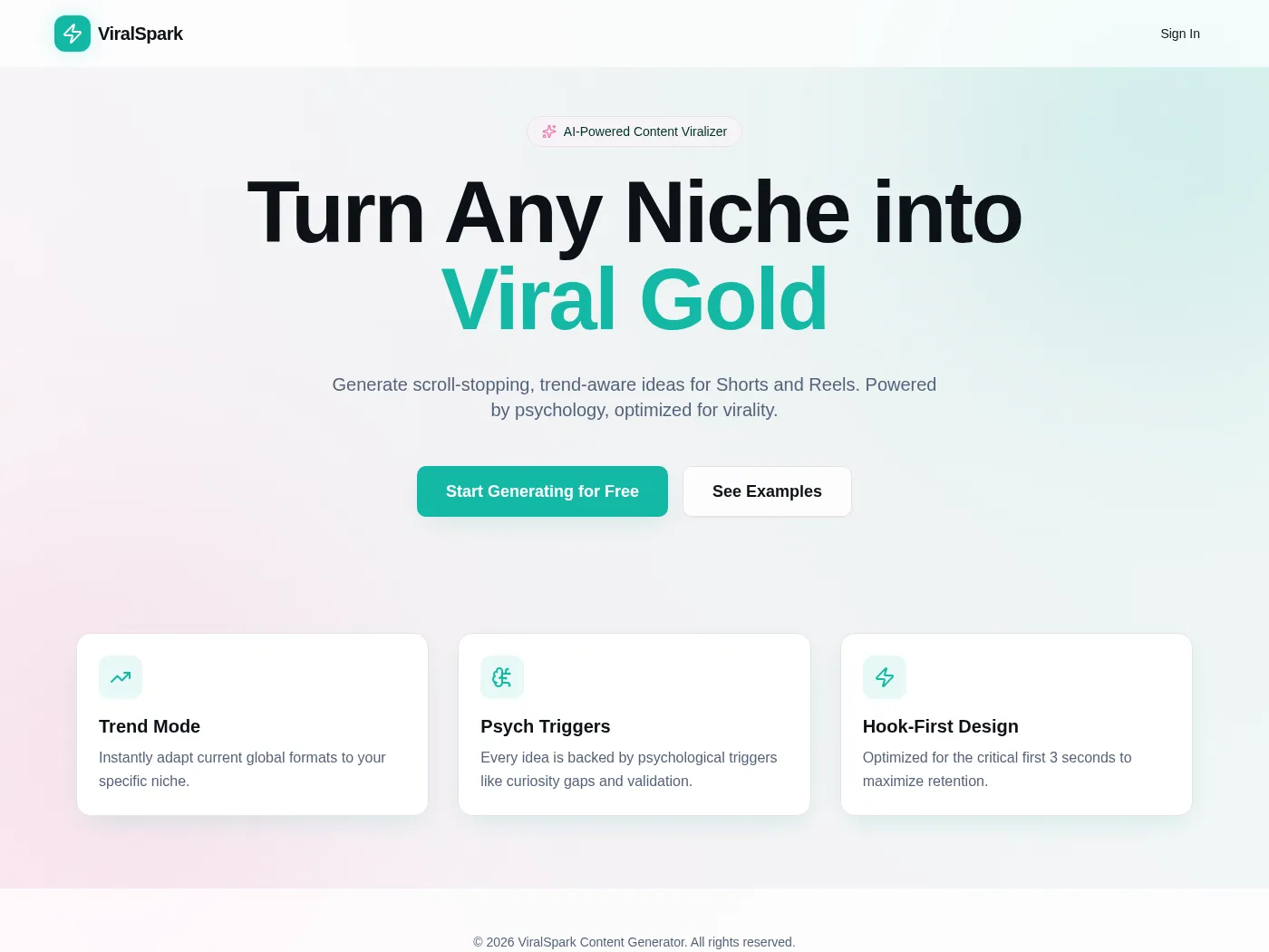 ViralSpark Content Generator