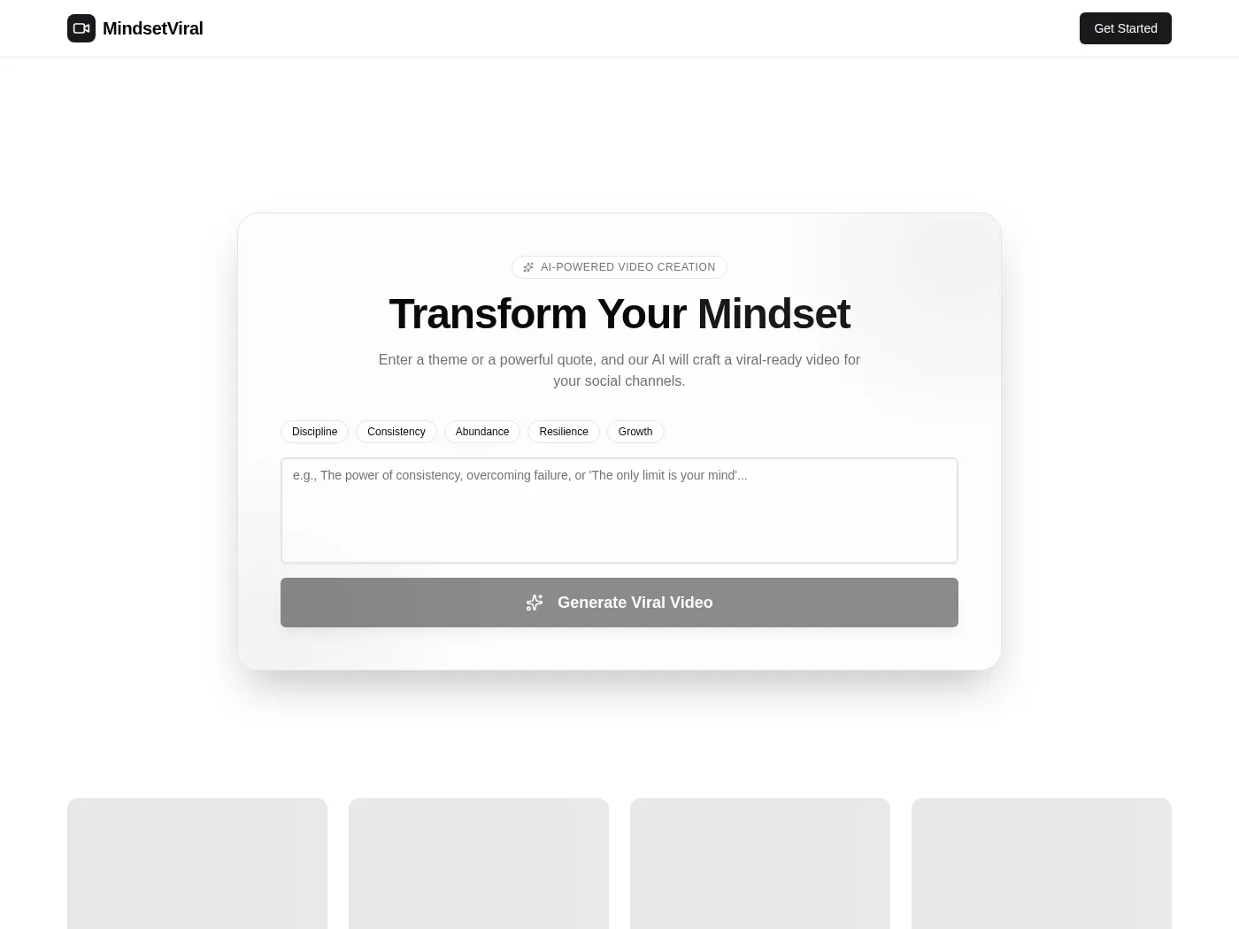 Viral Mindset Video Maker
