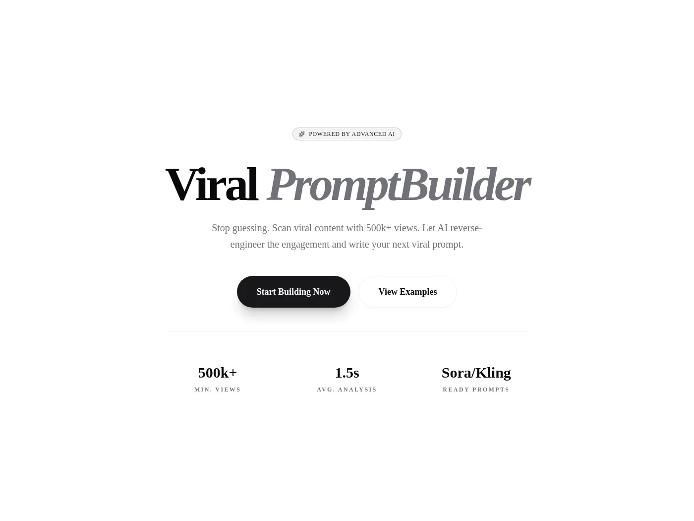 Viral Video PromptBuilder