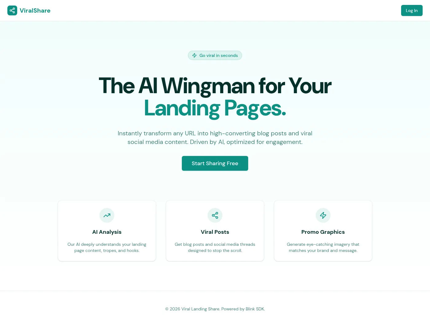 Viral Landing Share