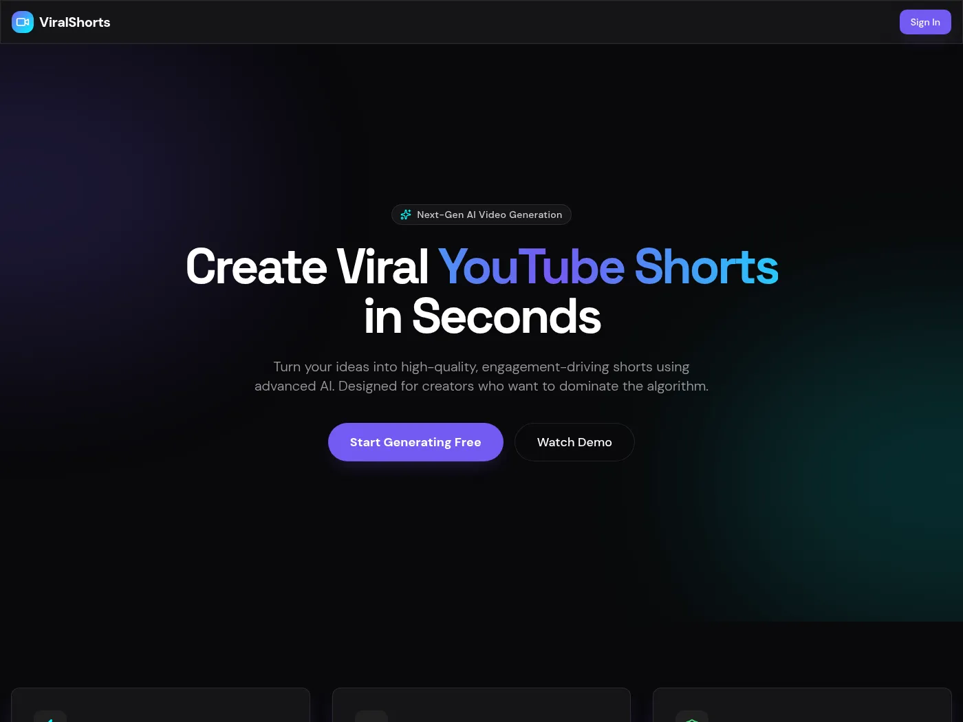 Viral Short Generator