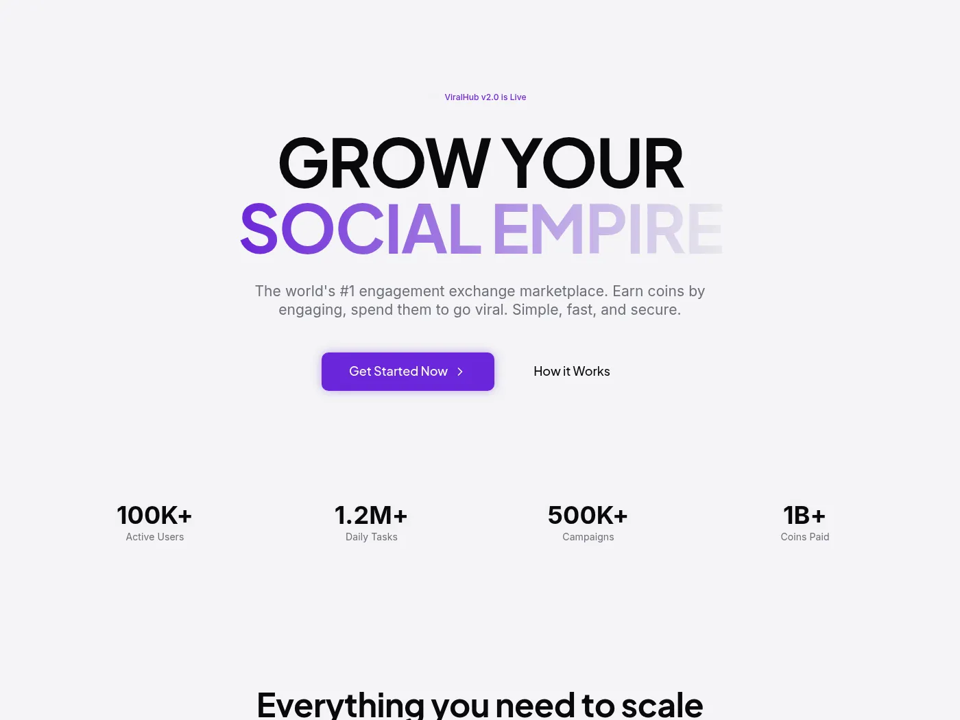 ViralHub Growth Marketplace
