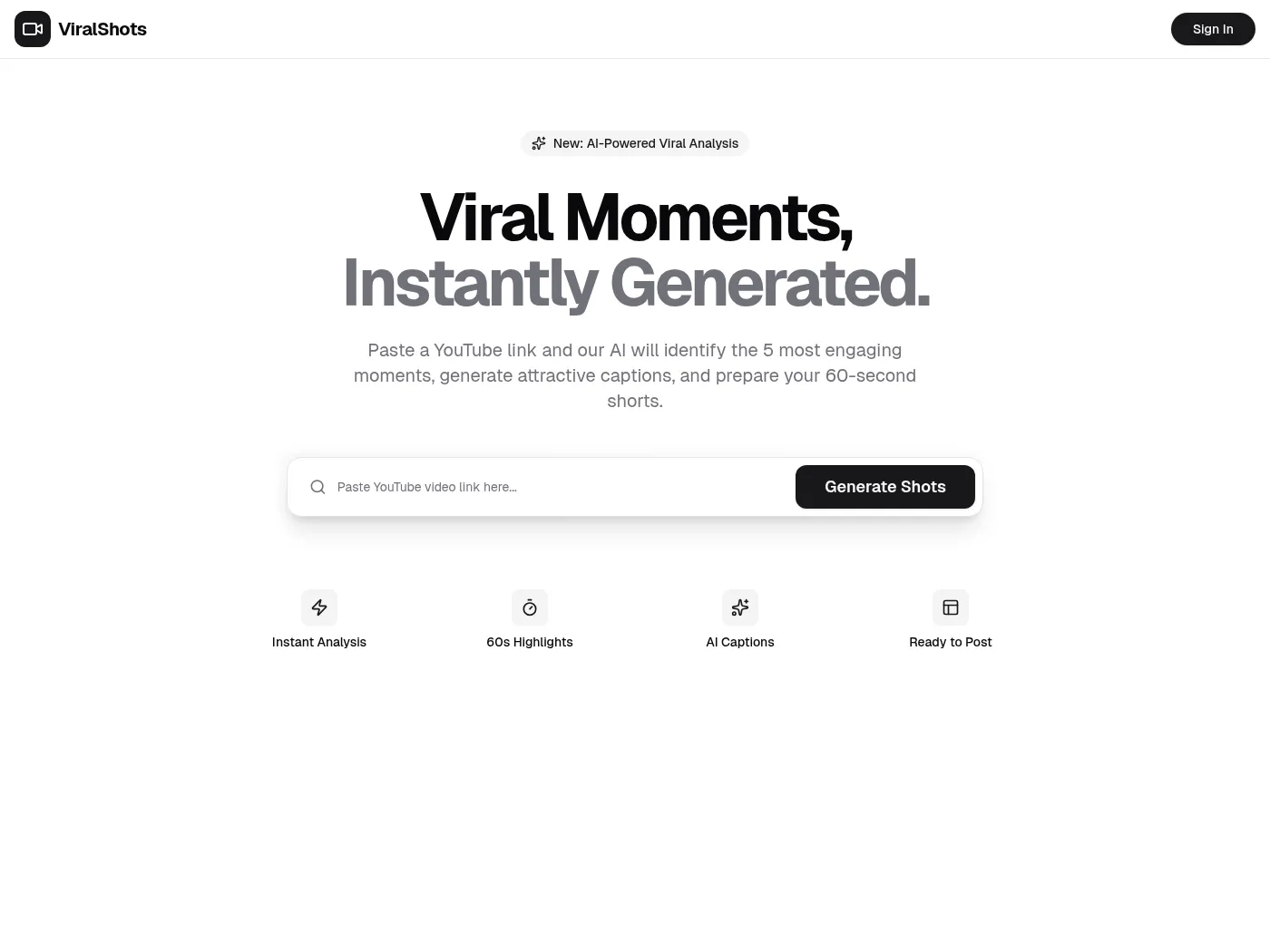 ViralShots Generator