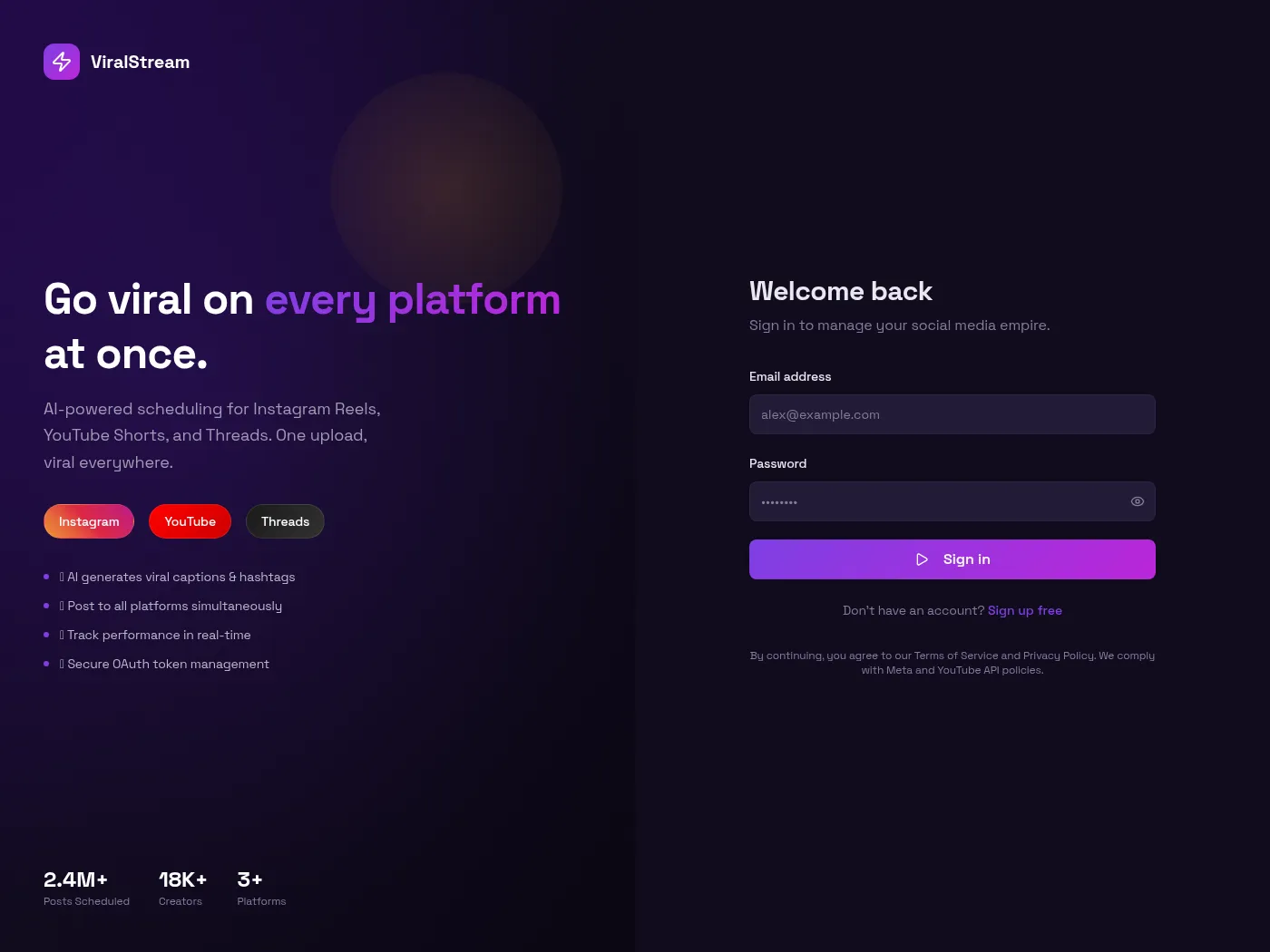 ViralStream Scheduler