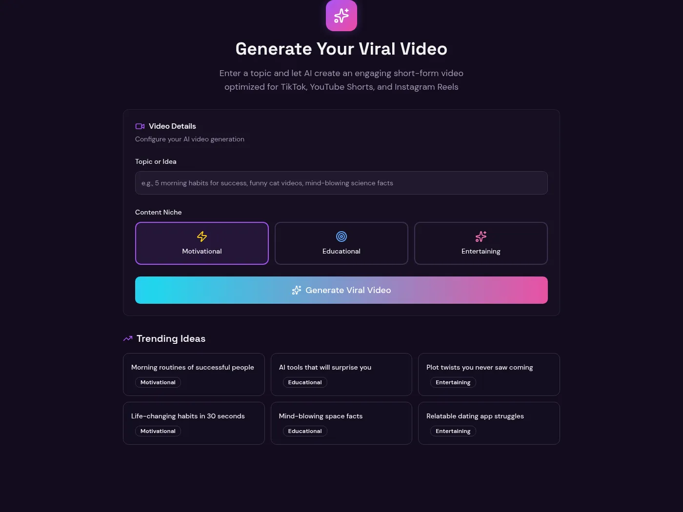ViralVid AI Studio
