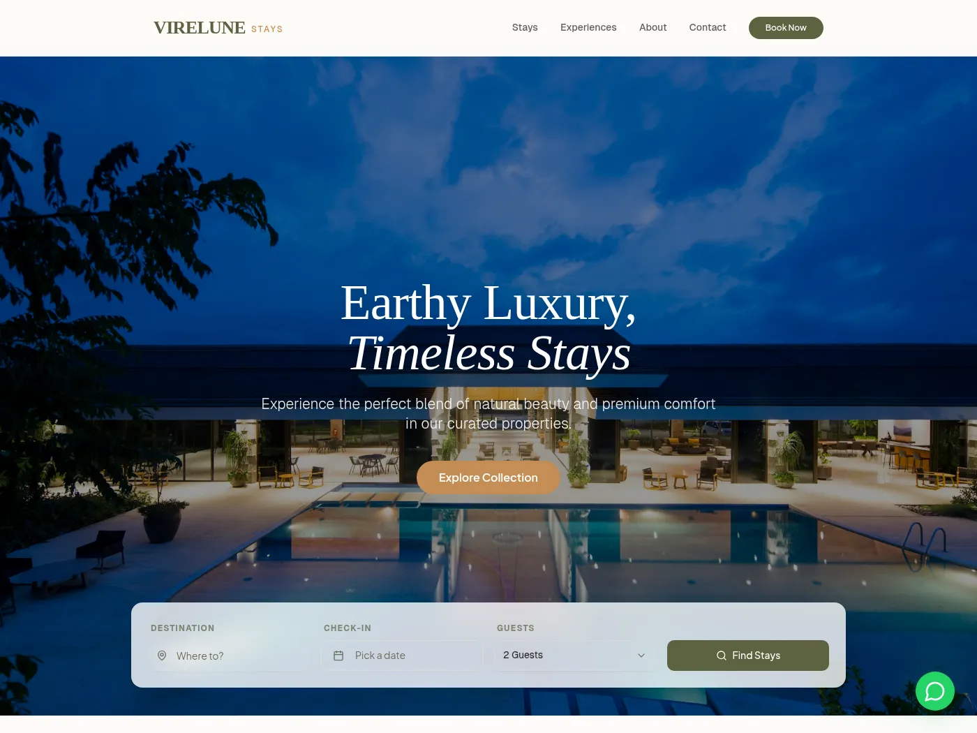 Virelune Stays Web Experience