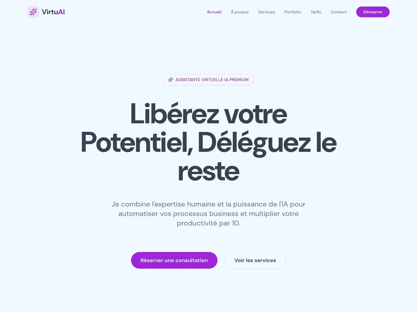 VirtuAI Assistant Site