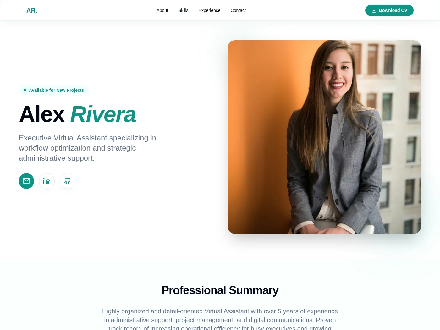 Virtual Assistant CV