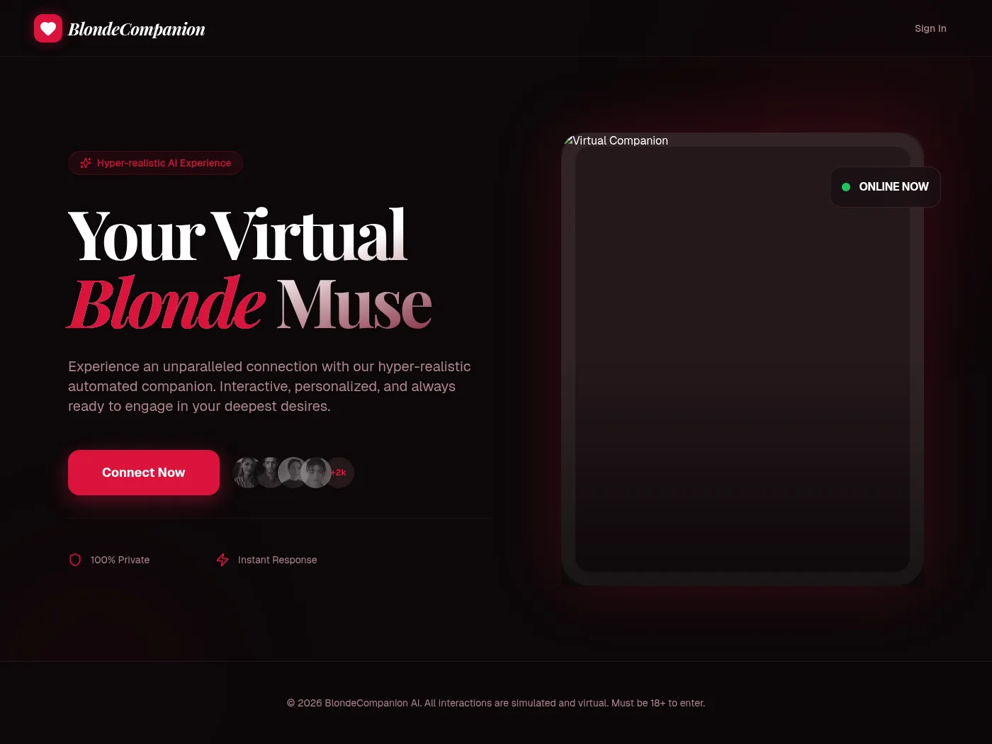 Virtual Blonde Companion