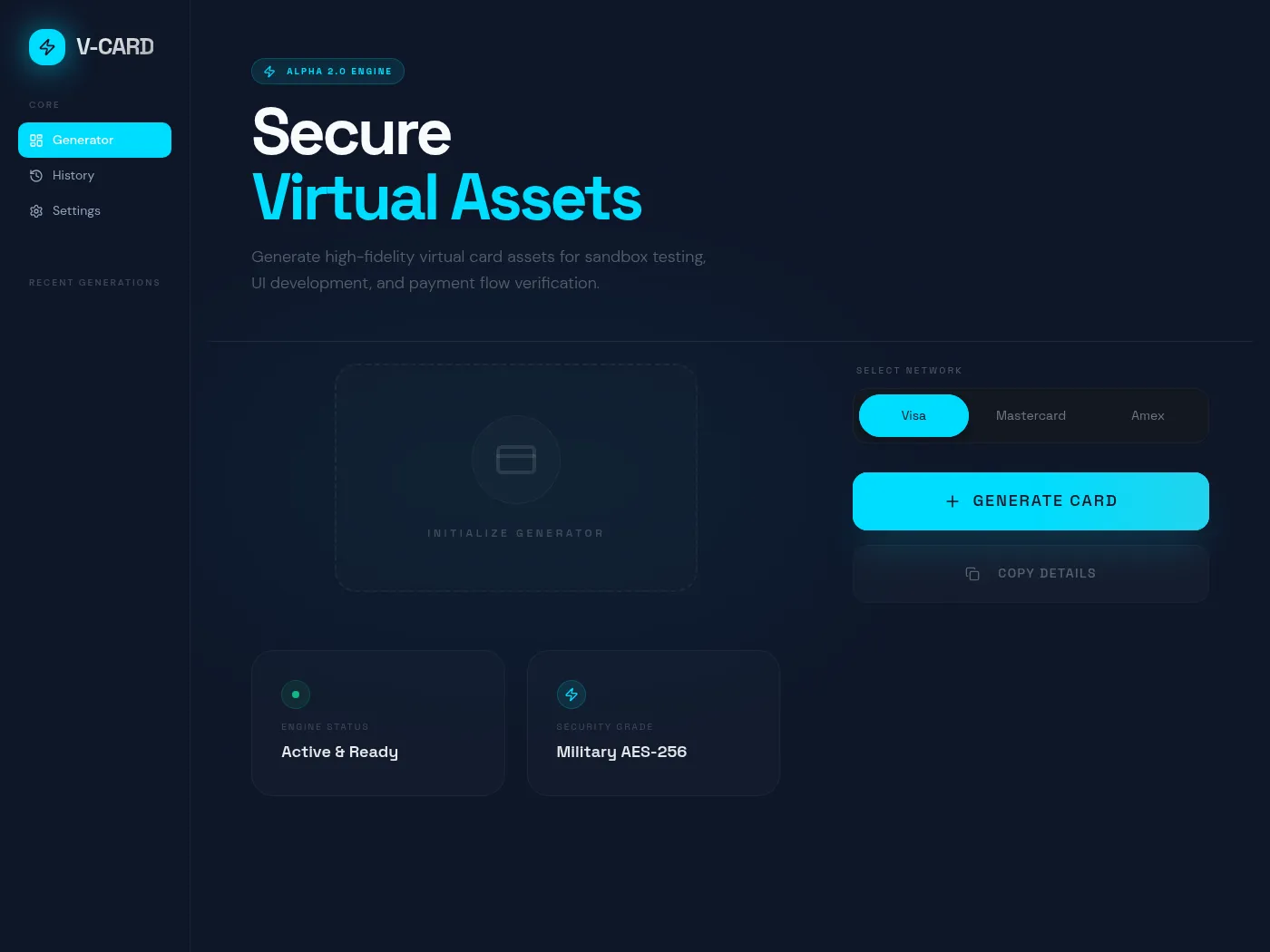 Virtual Card Generator