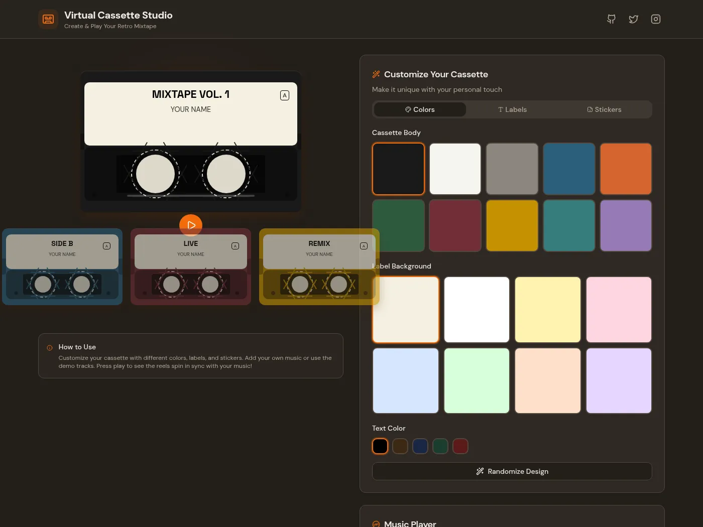Virtual Cassette Studio