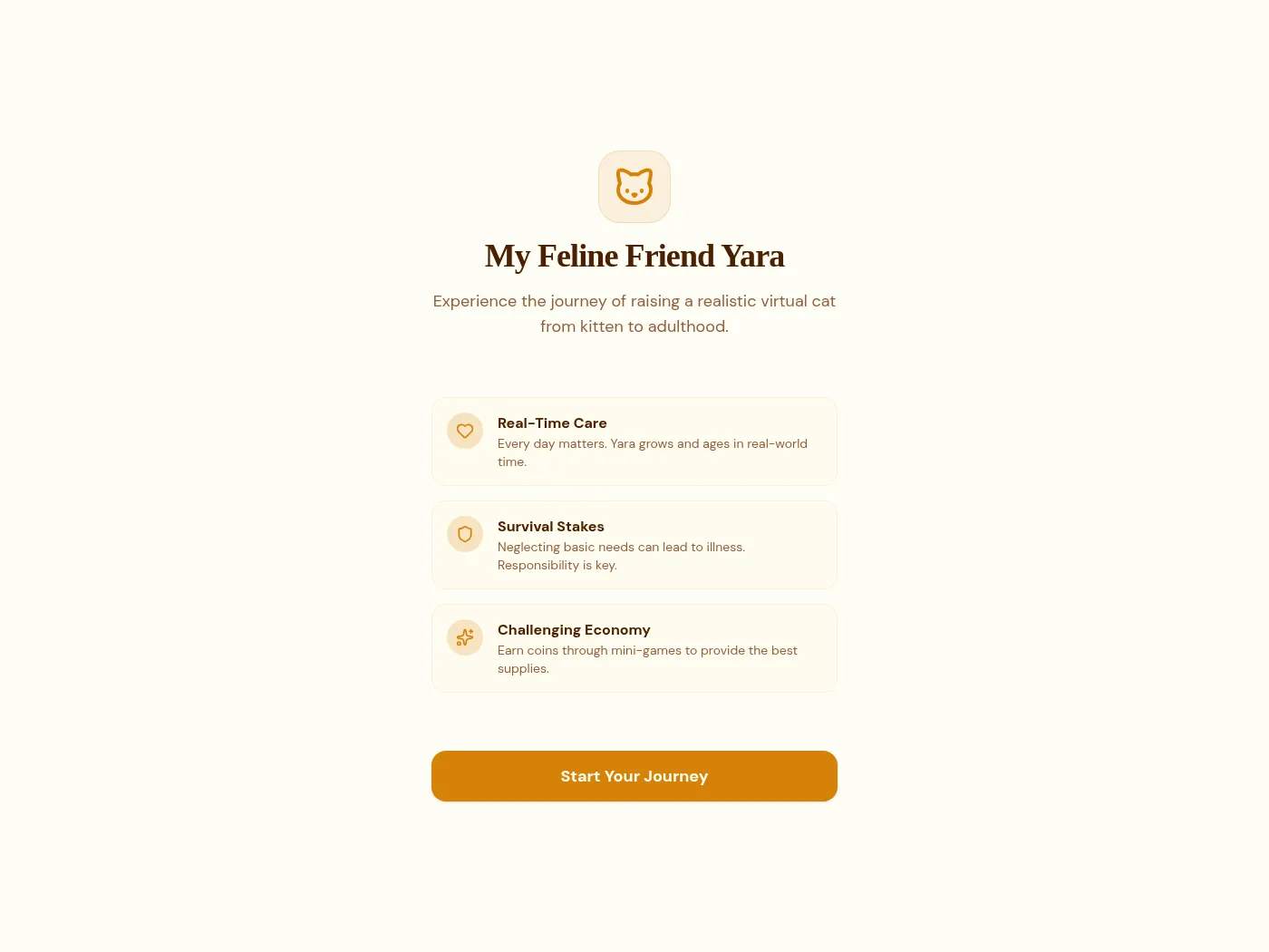 Yara's Virtual Cat Journey