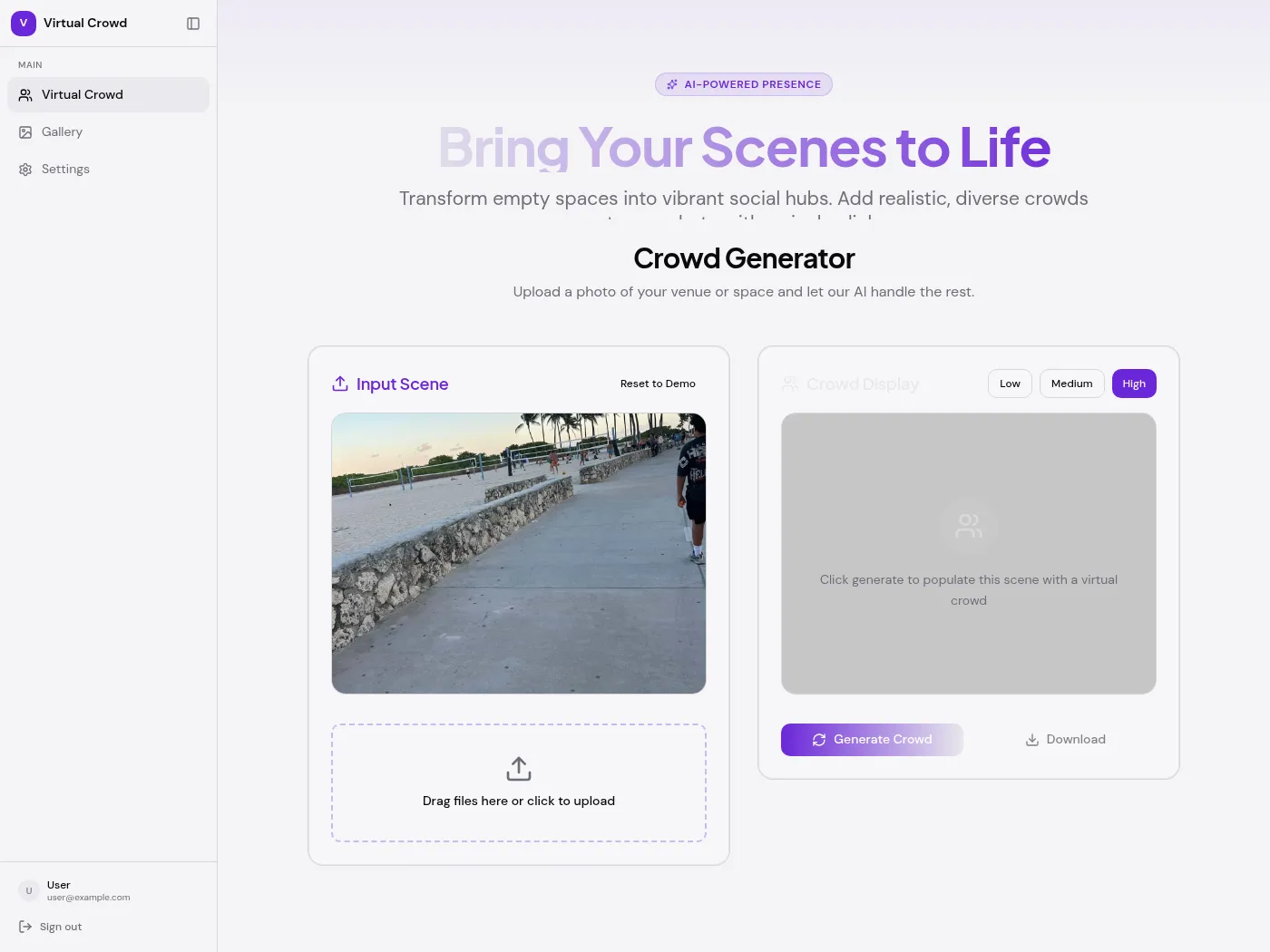Virtual Crowd Display