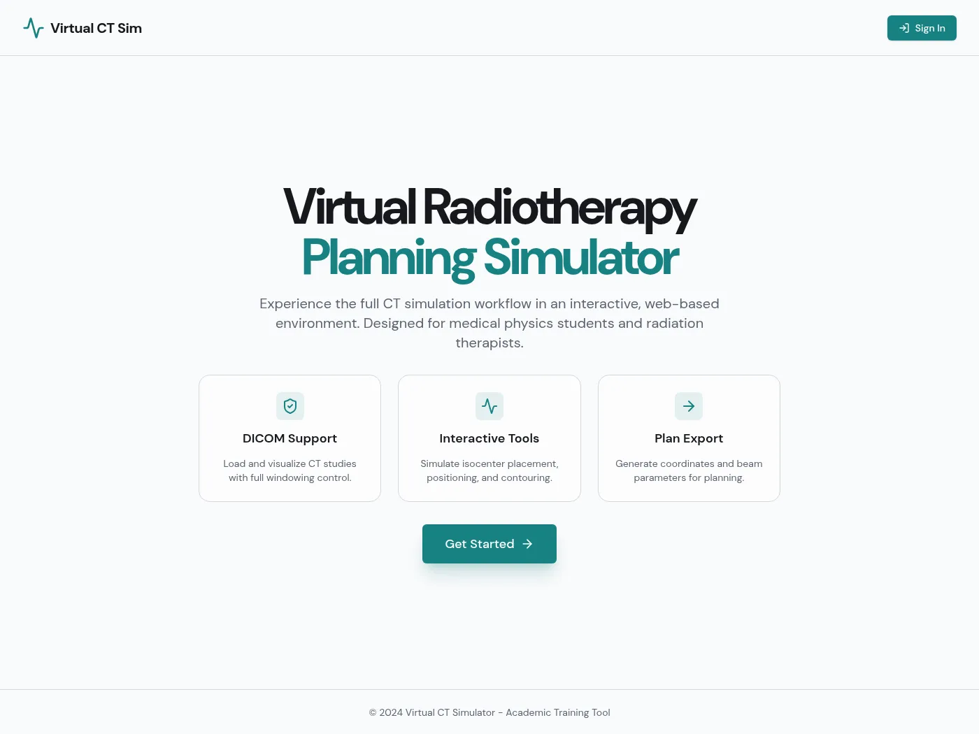 Virtual CT Simulator