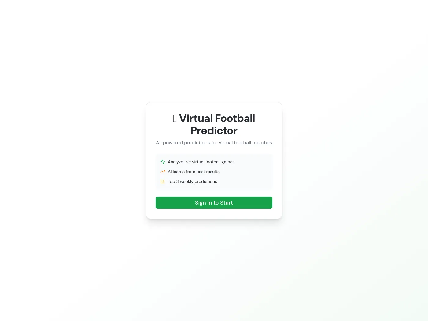 Virtual Football Predictor