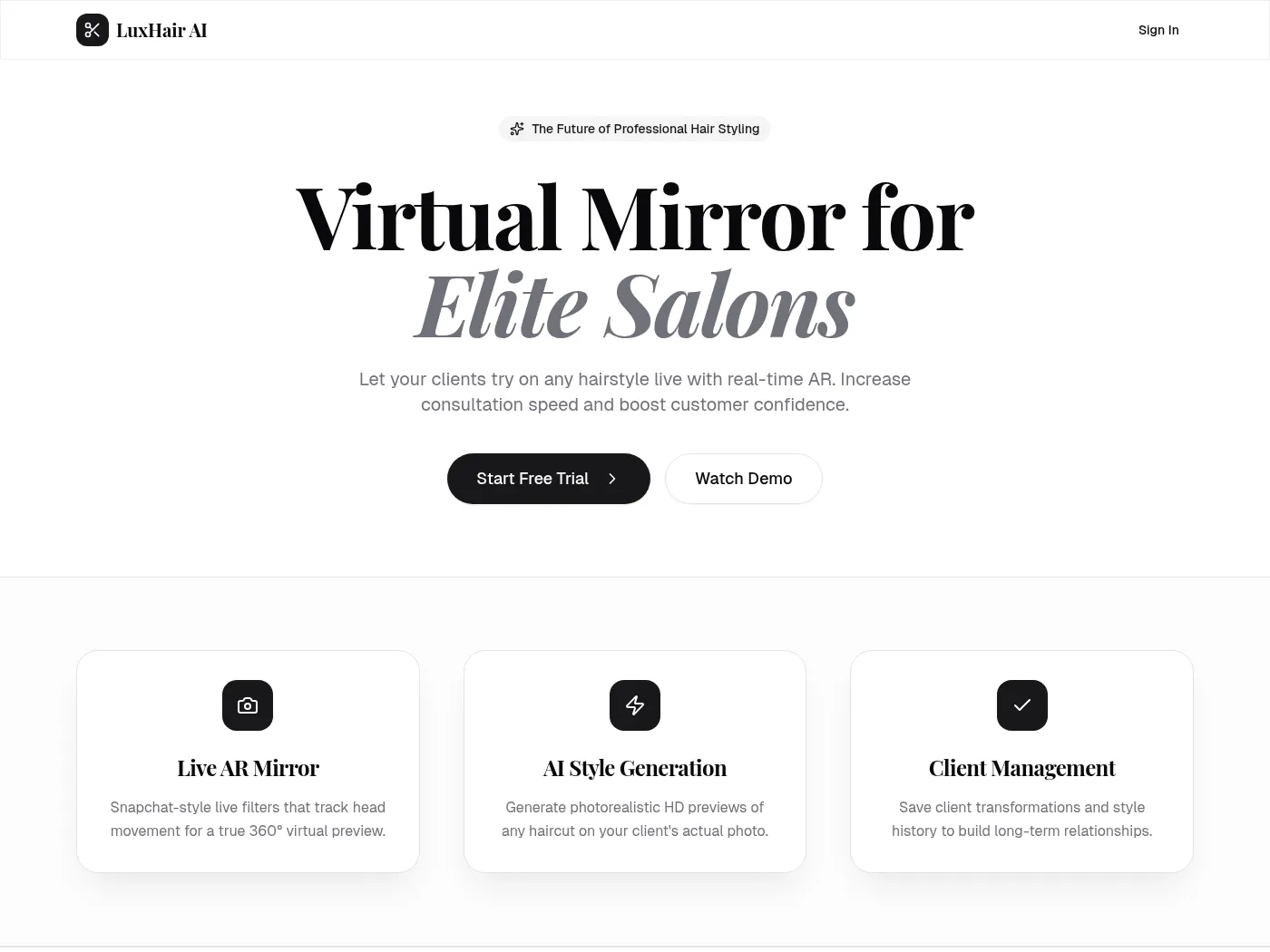 Virtual Haircut Mirror