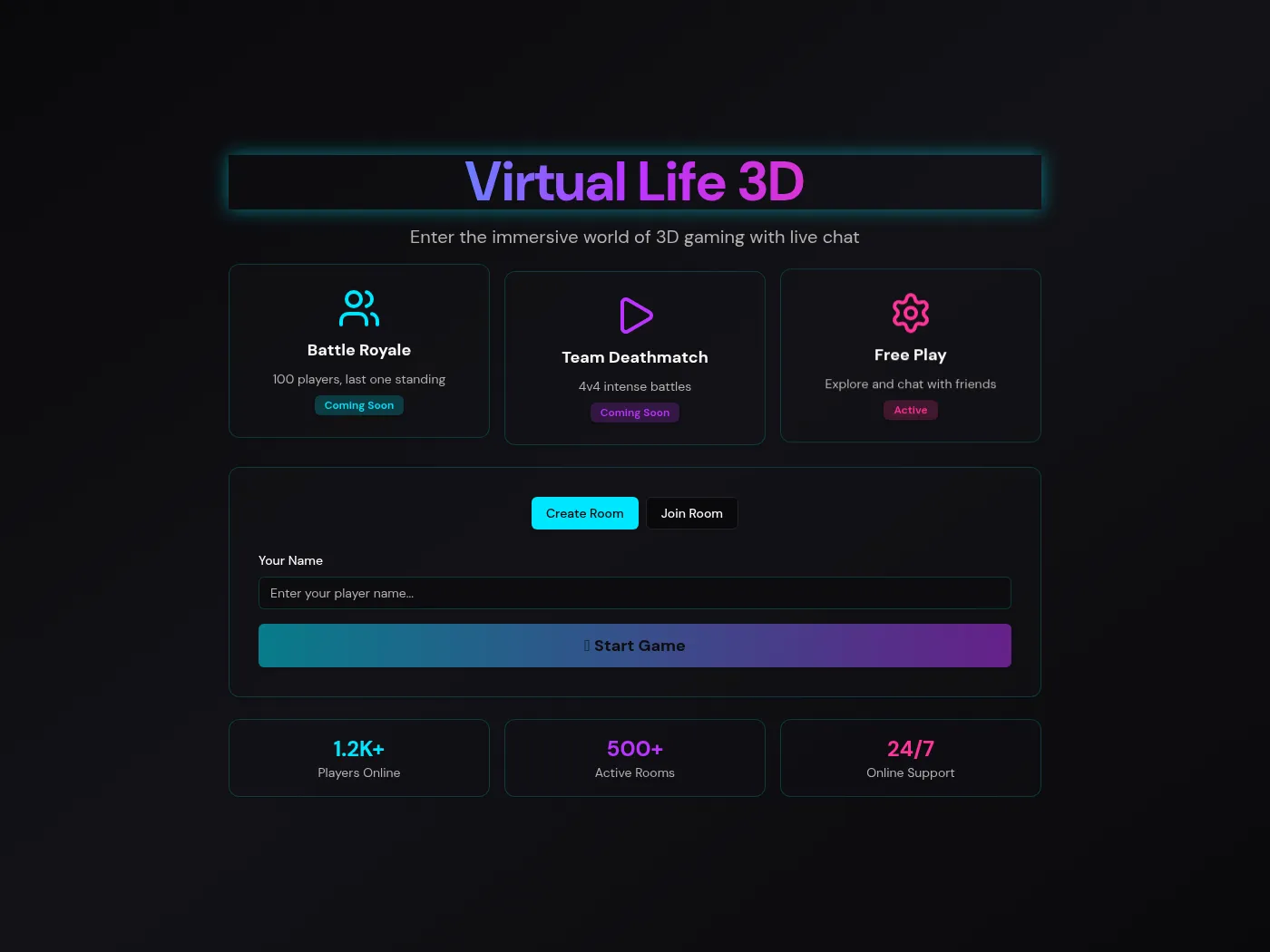 Virtual Life 3D Game