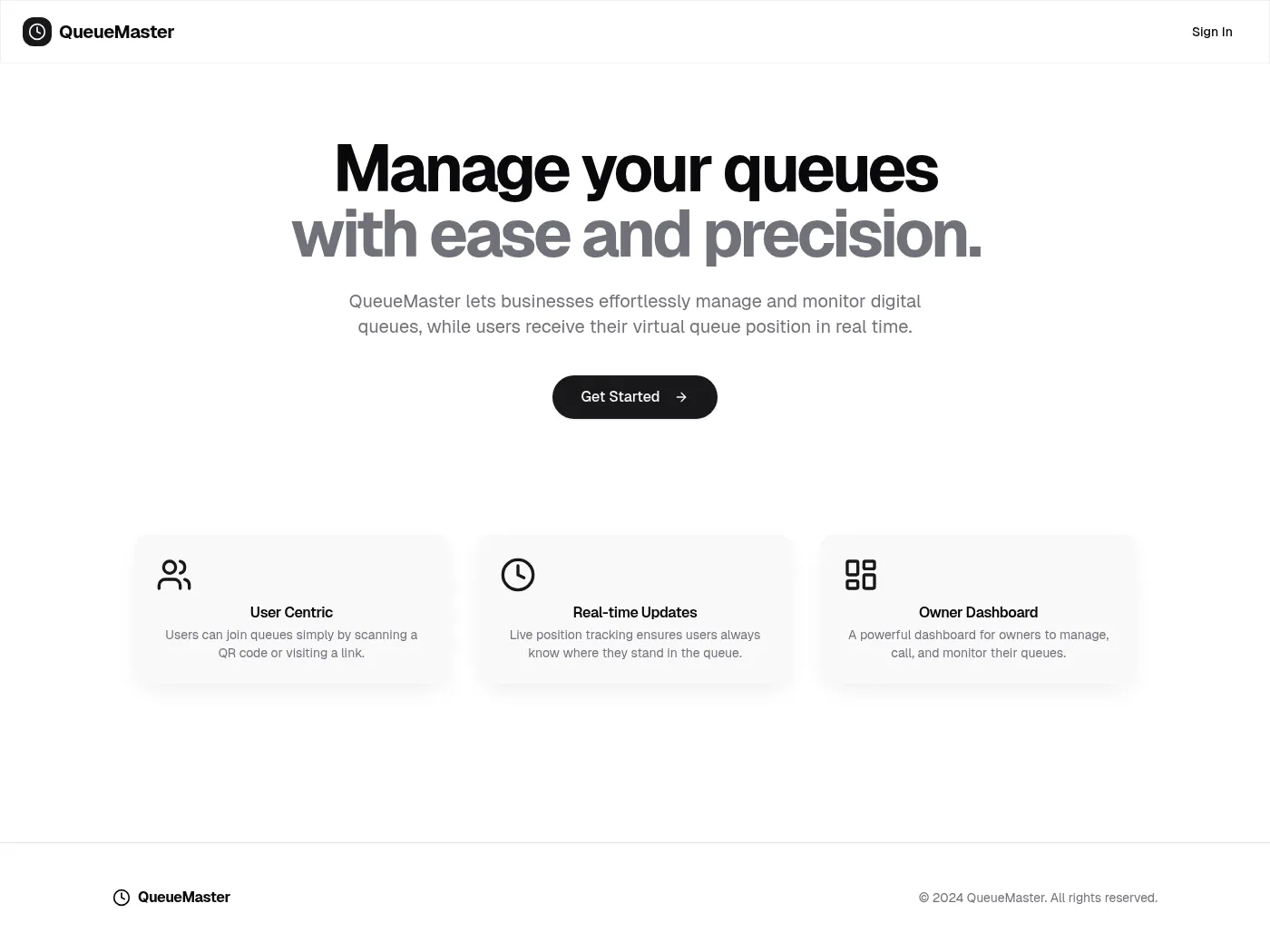 QueueMaster Dashboard