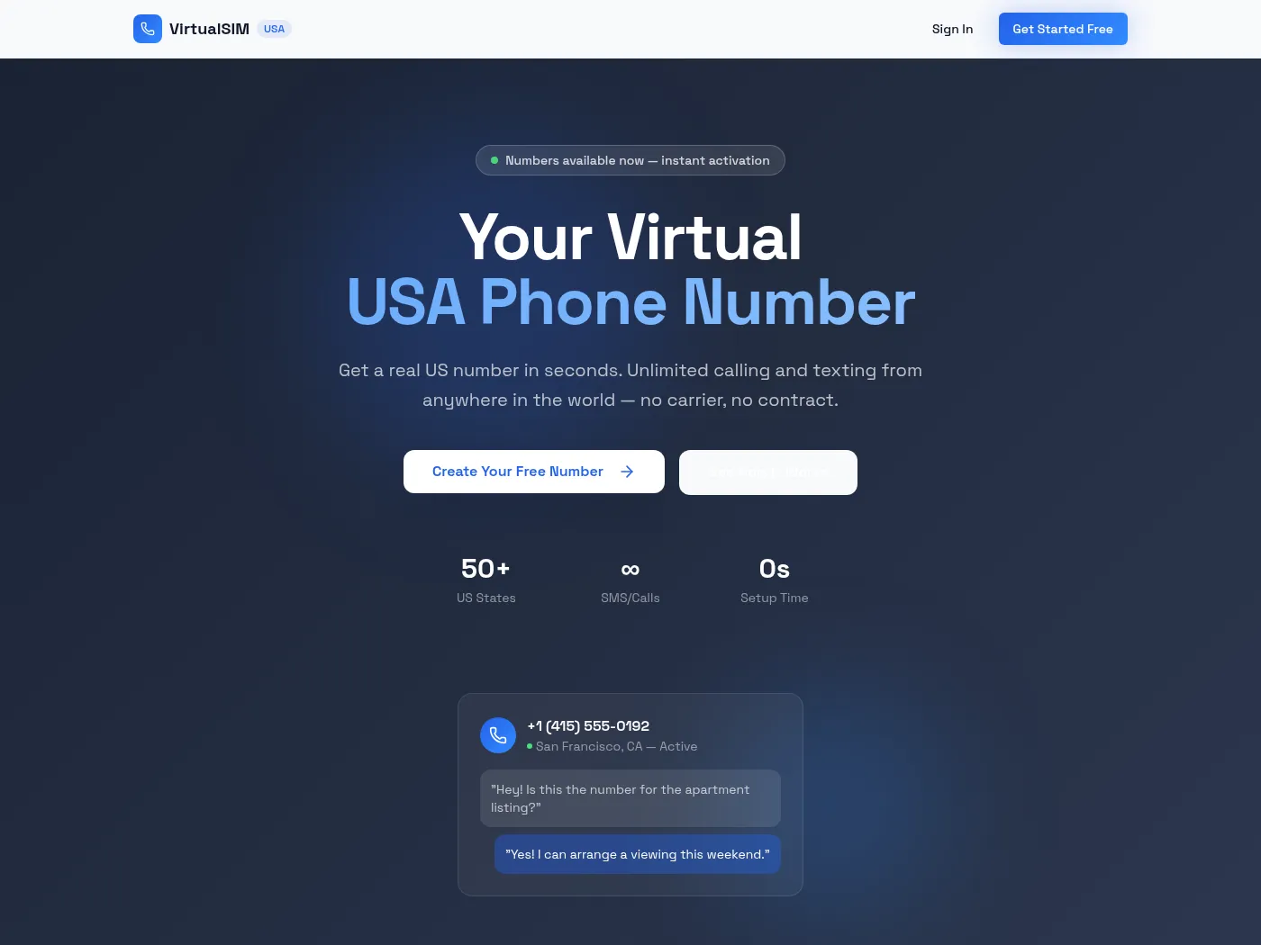 Virtual USA SIM Hub