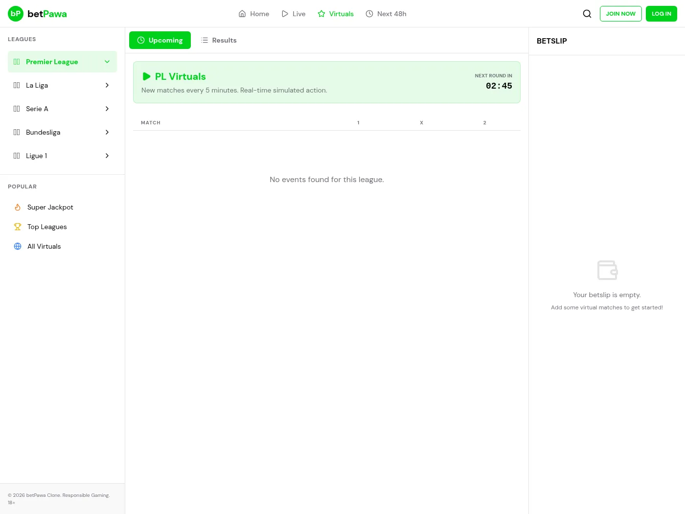Virtual Sports Clone