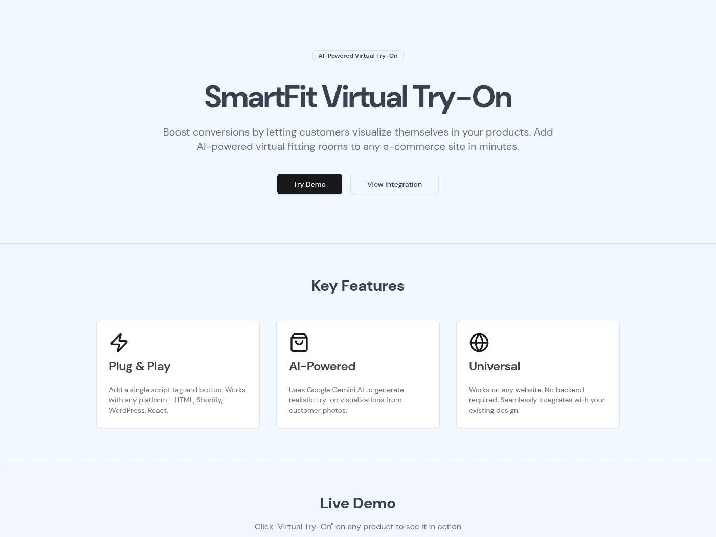 SmartFit Virtual Try-On