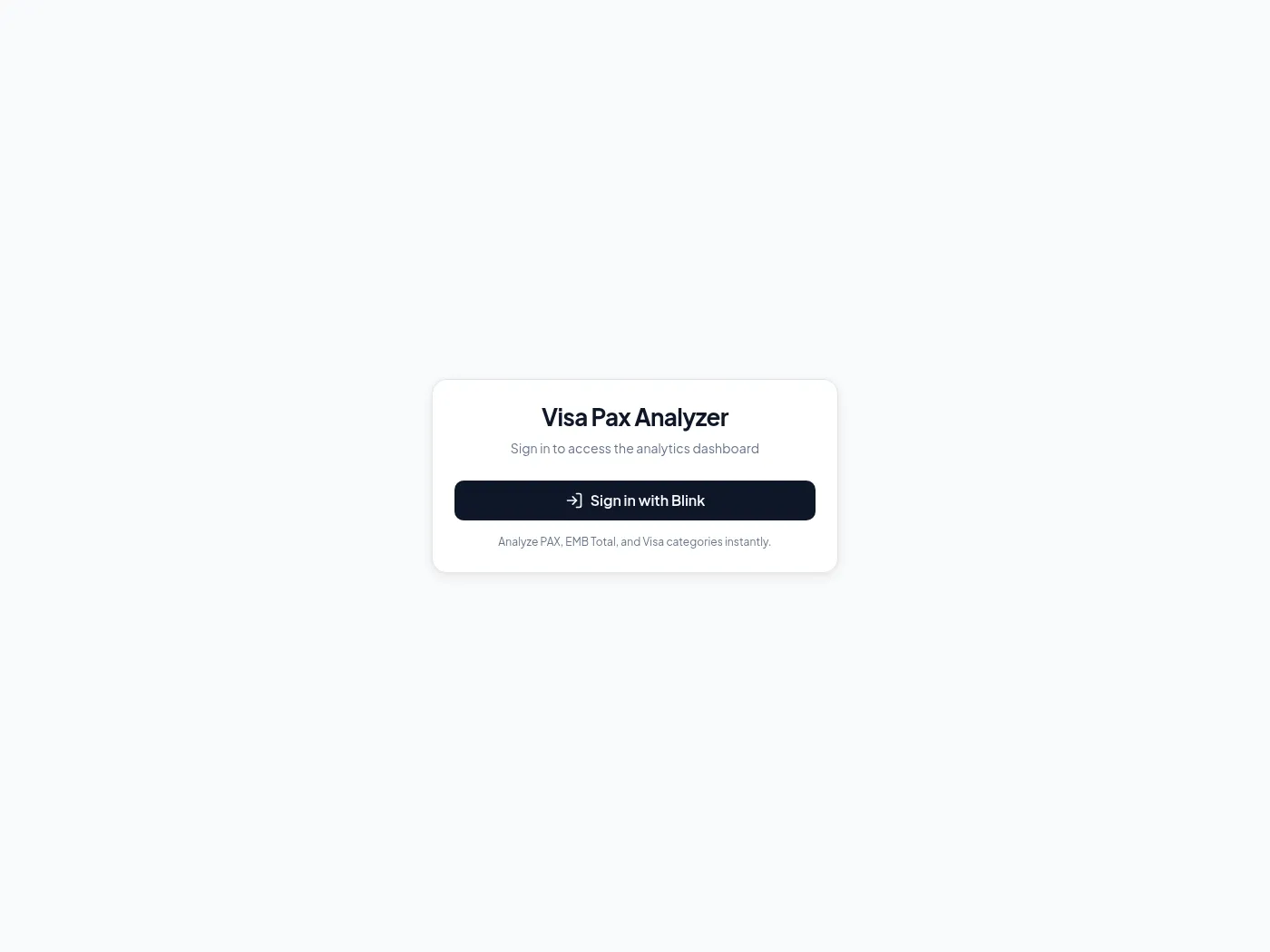 Visa Pax Analyzer