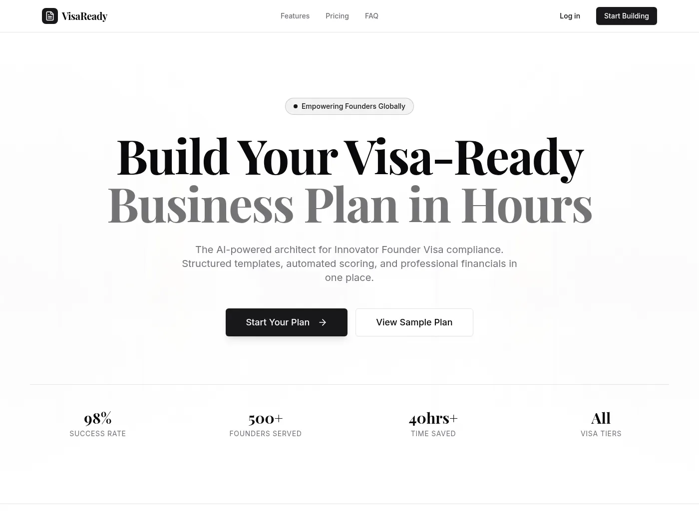 VisaReady Plan Builder
